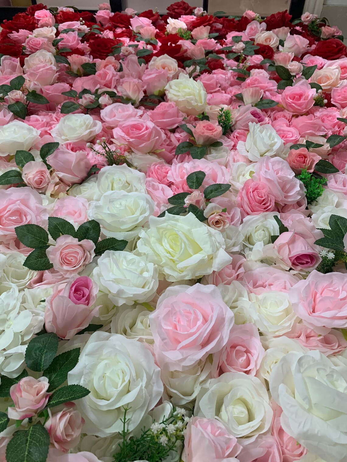 Gradual Color Floral Wall Wedding Arrangement Fake Flower Wall - Etsy