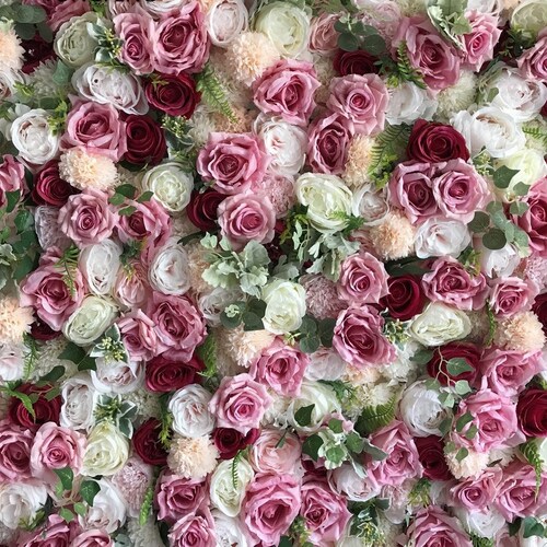 Silk Floral Backdrop for Wedding Photography Simulation Rose | Etsy