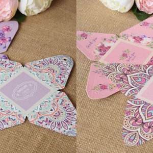 48pcs Trigonal Pyramidal Shape Boxes Baby Shower Bridel Shower Wedding ...