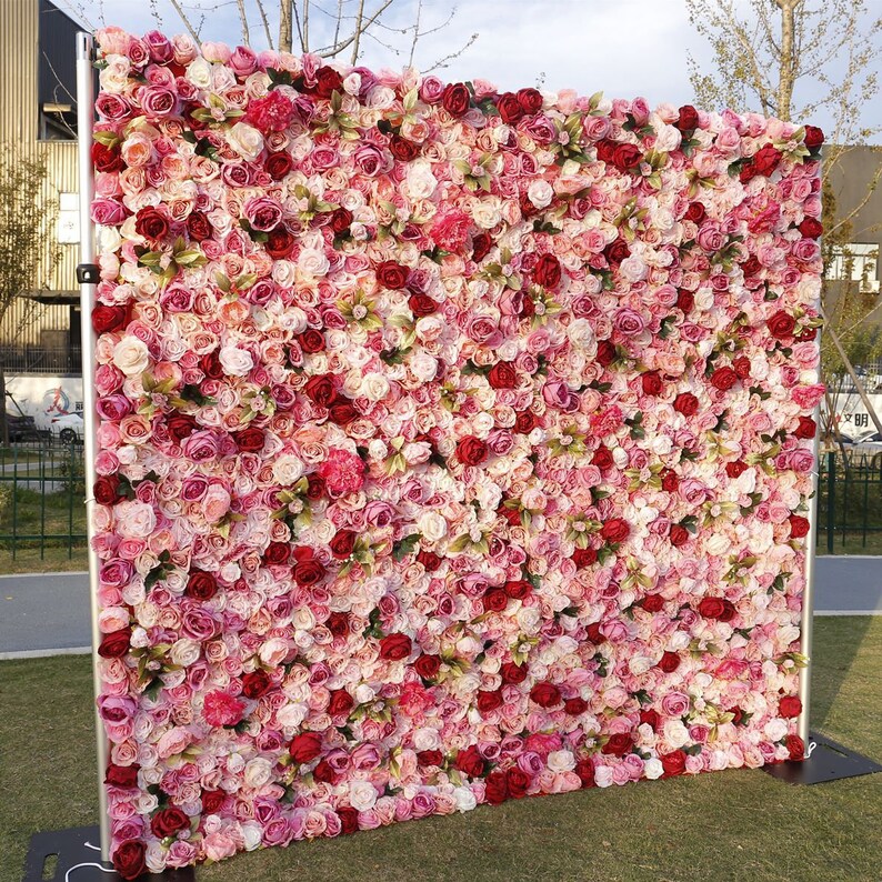 Popular Floral Wall for Wedding Arrangement Fake Flower Wall Backdrop ...