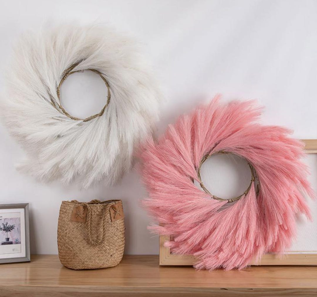 Simulated Reed Wreaths, Puwei Pampas Grass Wreaths,year Round Wreath ...