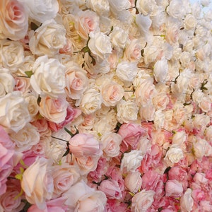 New Design Gradul Colour Flower Wall for Wedding Arrangement Event ...