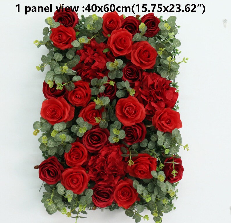 Red Flower Wall for Wedding Backdrop Arrangement Decor Special | Etsy
