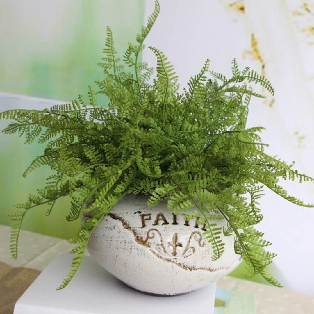 5pc Small Fern Plant Length 28cm/11" , Artificial Bush Indoor Outdoor ...