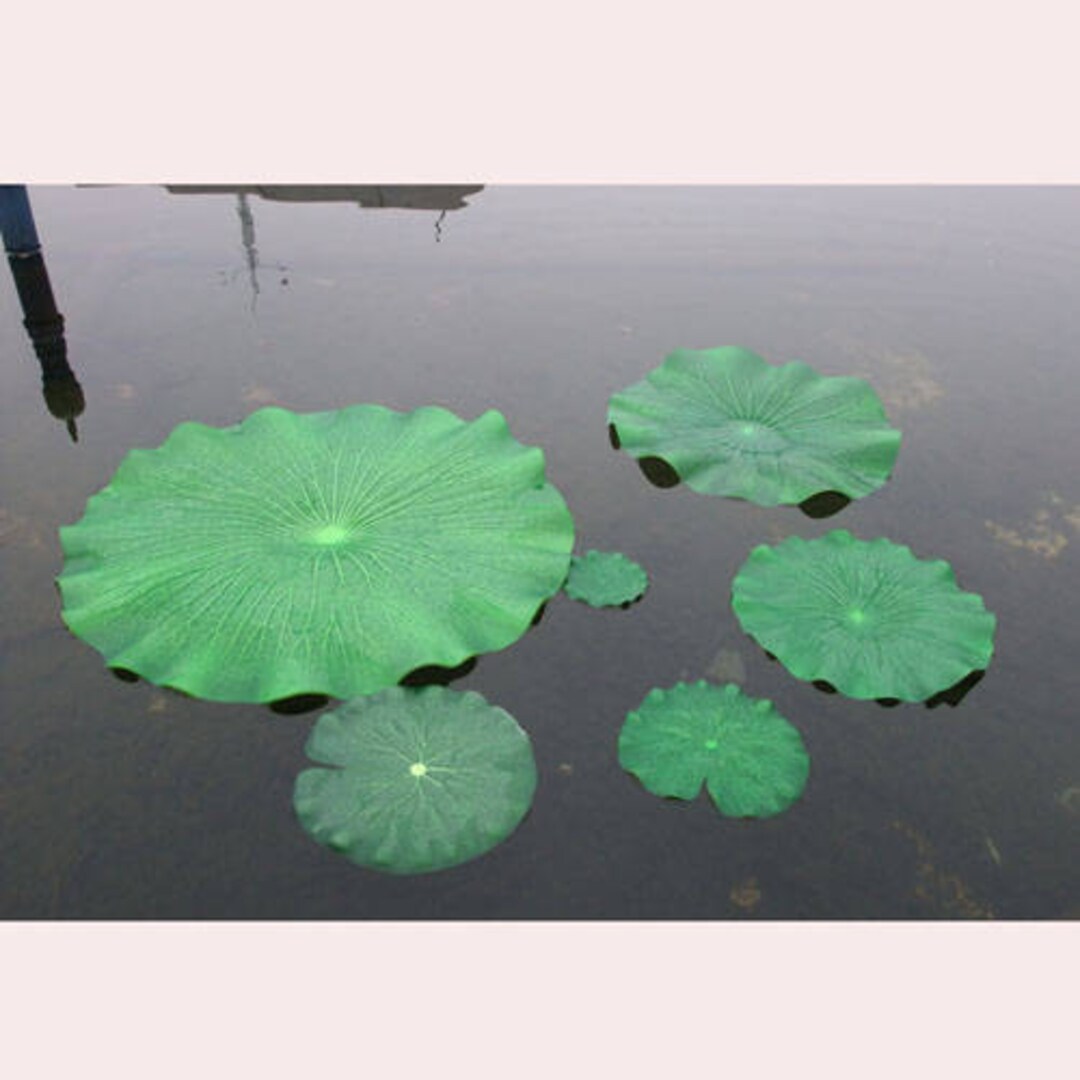 8 Pcs Leaves Artificial PE Foam Lotus Leaf Water Lily Floating Leaf ...