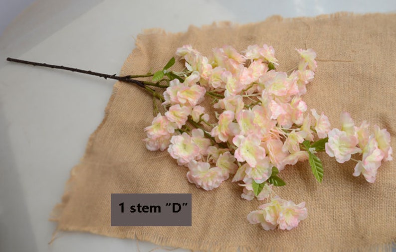 5 Stems Artificial Simulation Silk Sakura Cherry Blossom - Etsy