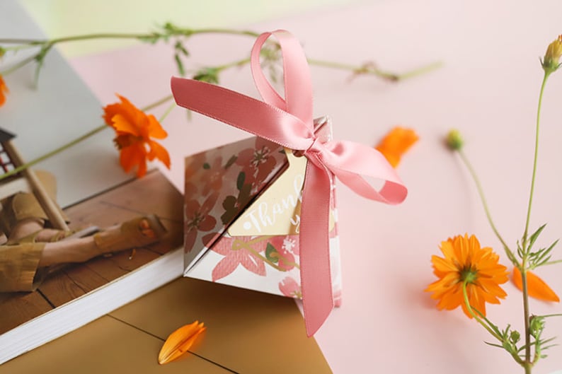 New Pink Cherry Blossom Sakura Boxes Wedding Party Bride - Etsy