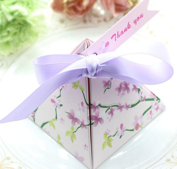 New Pink Cherry Blossom Sakura Boxes Wedding Party Bride - Etsy