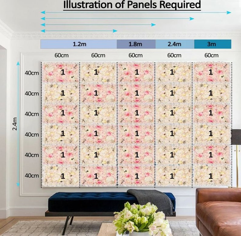 Colorful Flower Wall for Wedding Backdrop Arrangement Decor Bridal ...