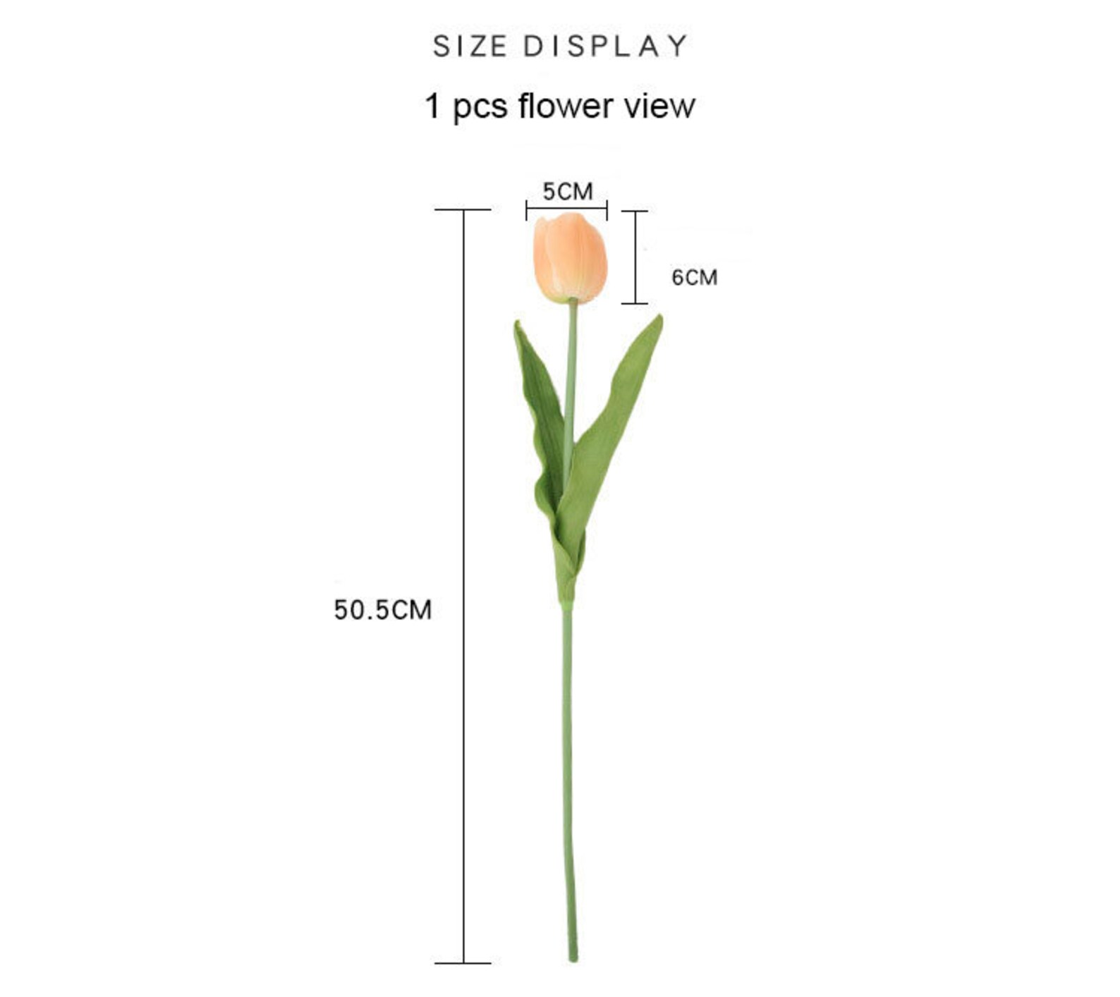 Real Touch Tulips PU Foam Soft Flowers Length 50.5cm/19.88" Wedding ...