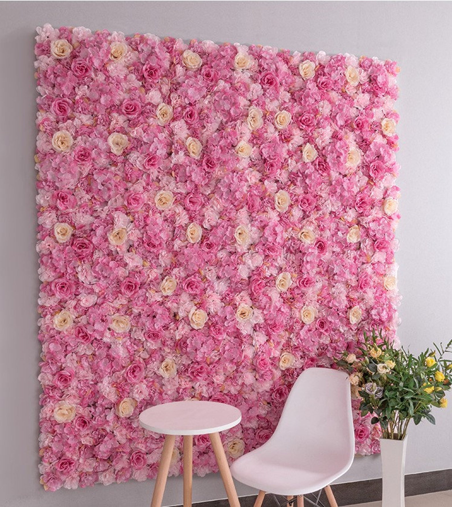 Simulation Floral Wall Artificial Flower Background for | Etsy