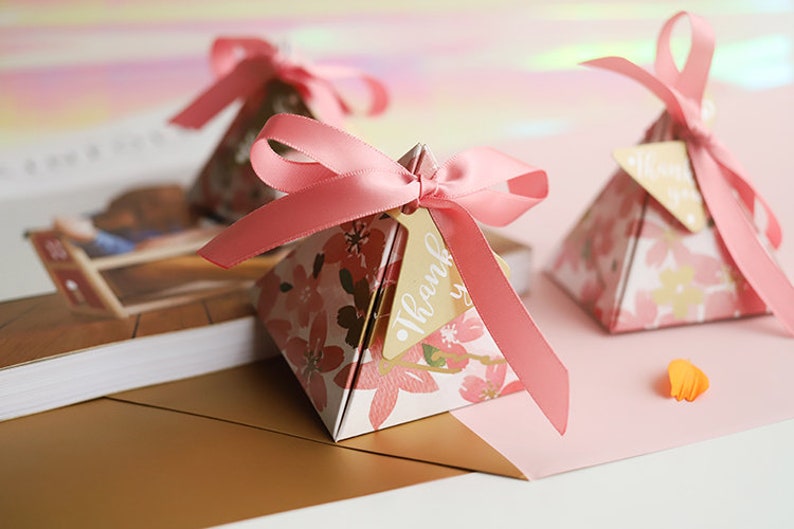 New Pink Cherry Blossom Sakura Boxes Wedding Party Bride - Etsy