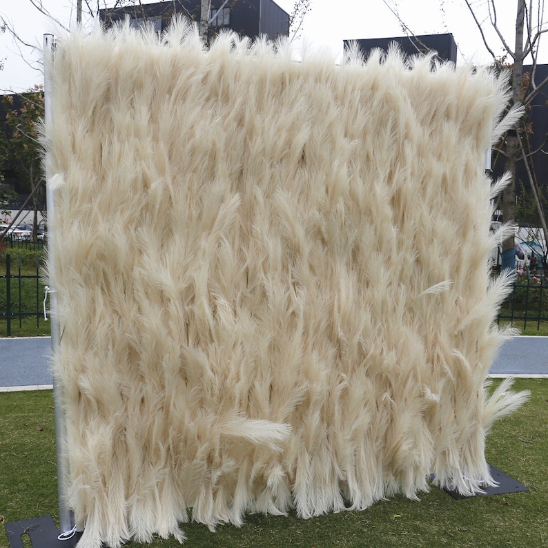 Artifical Simulated Reed Wall Puwei Pampas Grass Wall for - Etsy