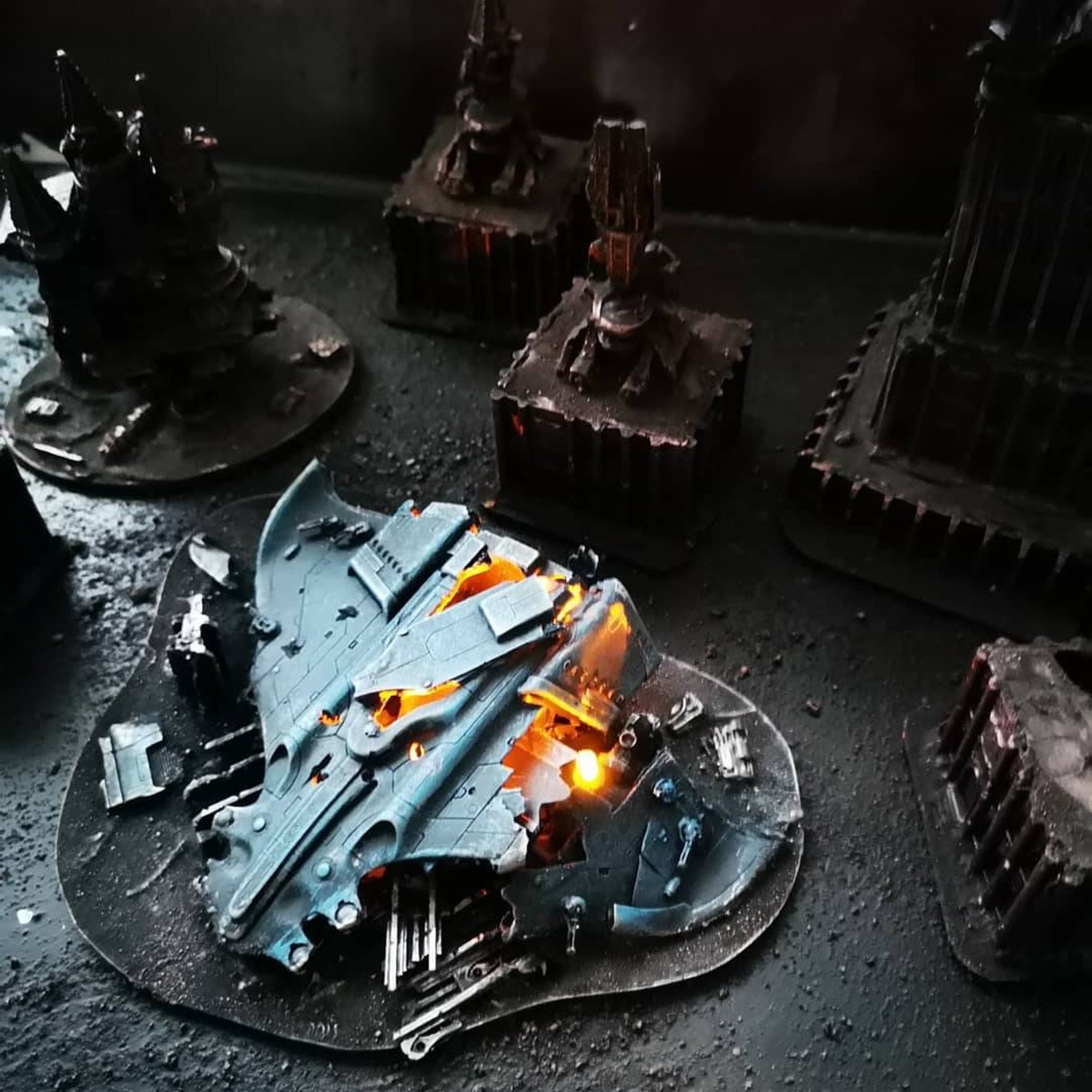 Epic 6mm Scale Crashed Alien Ship Manta. Led Lit. Scenery - Etsy