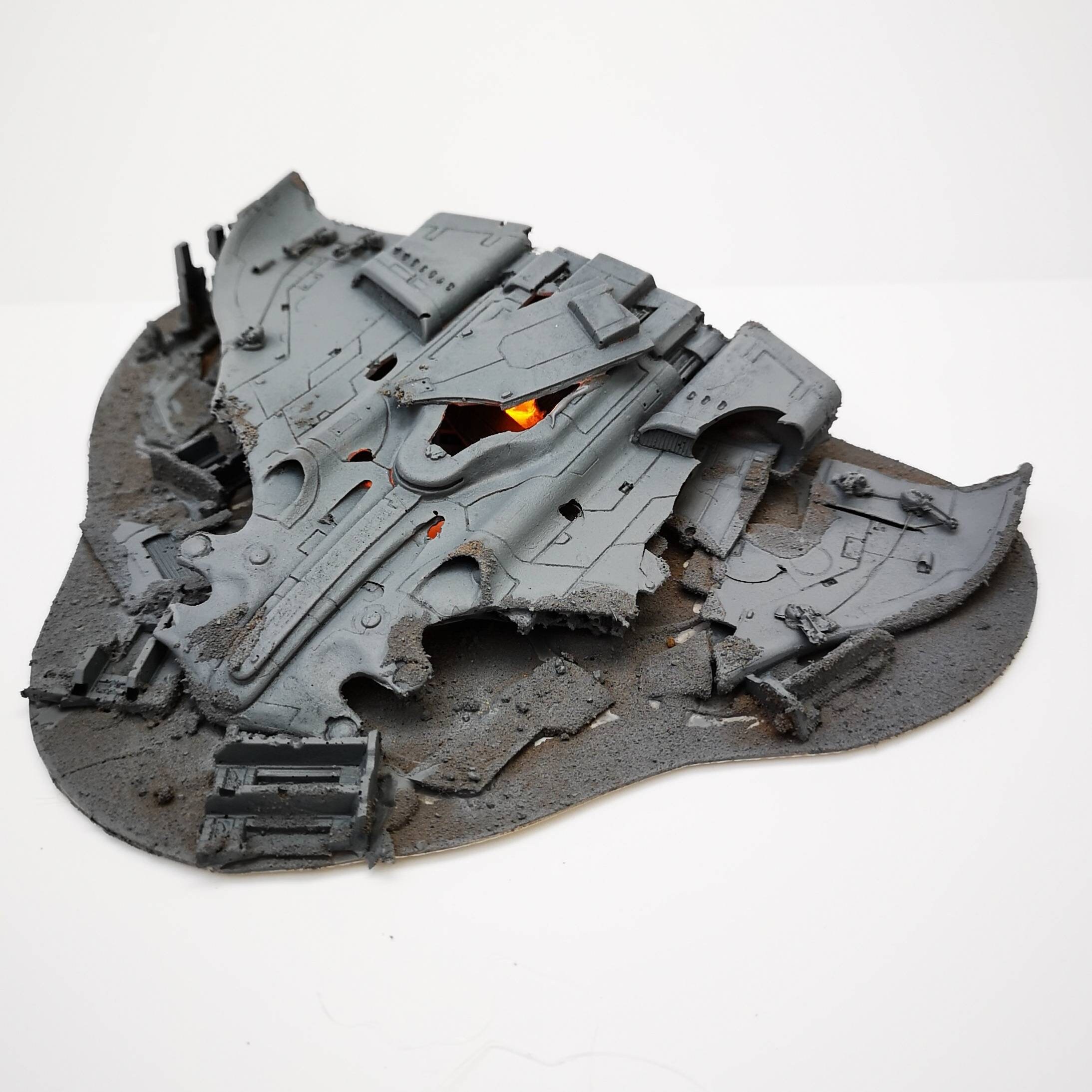 Epic 6mm Scale Crashed Alien Ship Manta. Led Lit. Scenery - Etsy