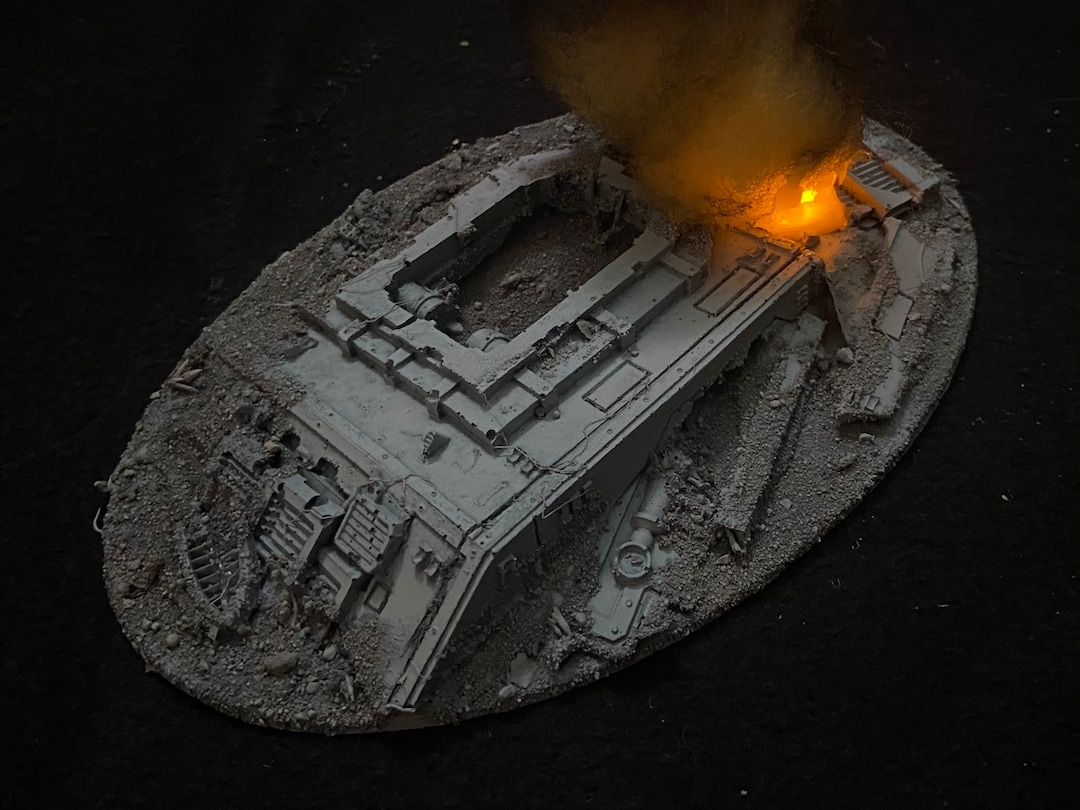 Wargames 28mm Spaceship Wreckage Scenic Base, 170mm Base. Led Lit. - Etsy