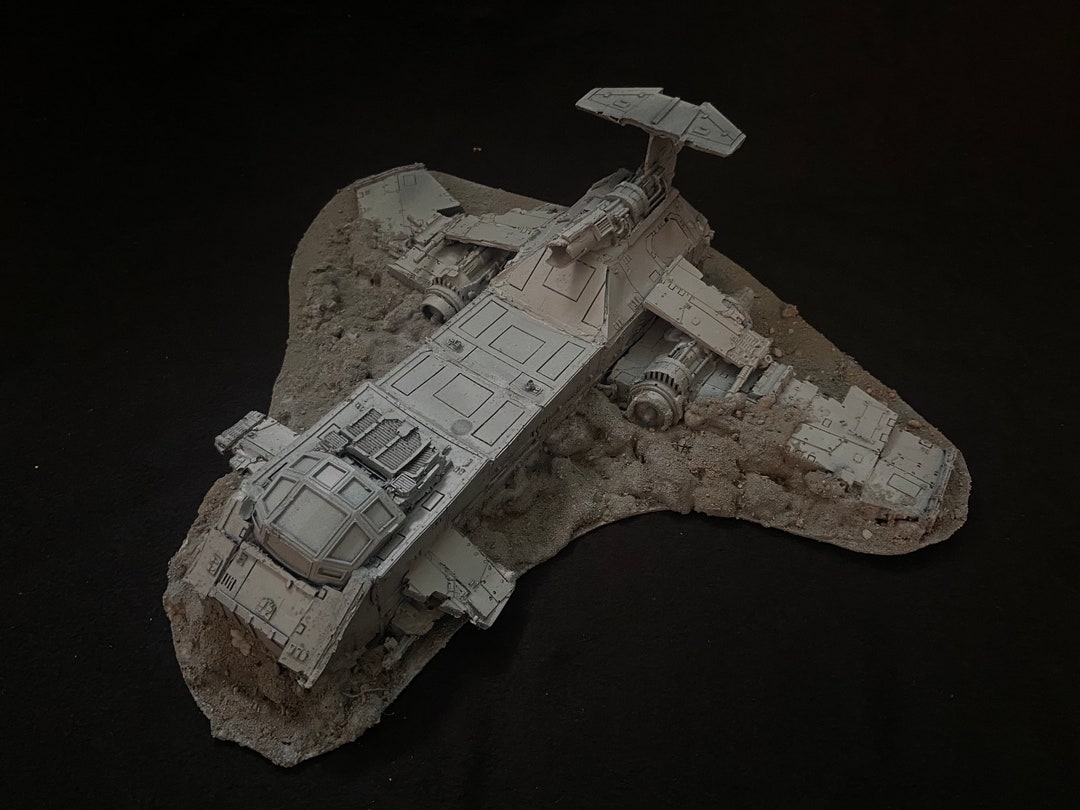 War Games Scenery Crashed Imperial Thunder Hawk Drop Ship Aircraft ...