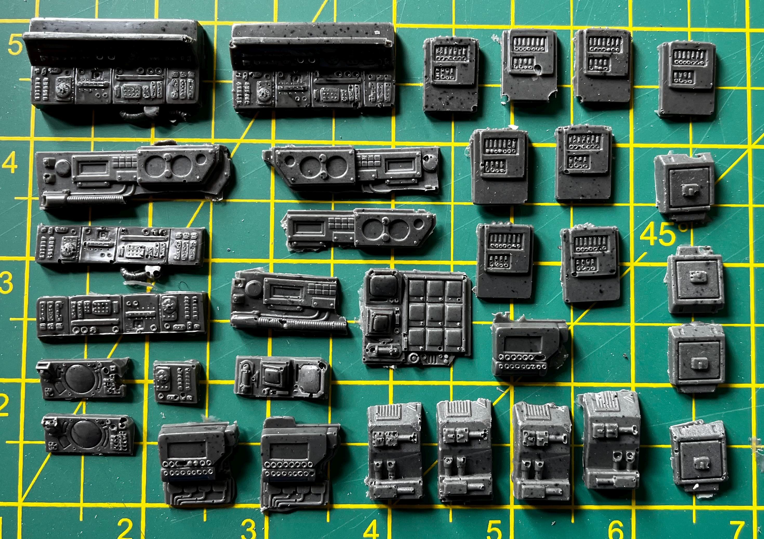 Resin Sci-fi Greeblies. Machine Technological Components Computer ...