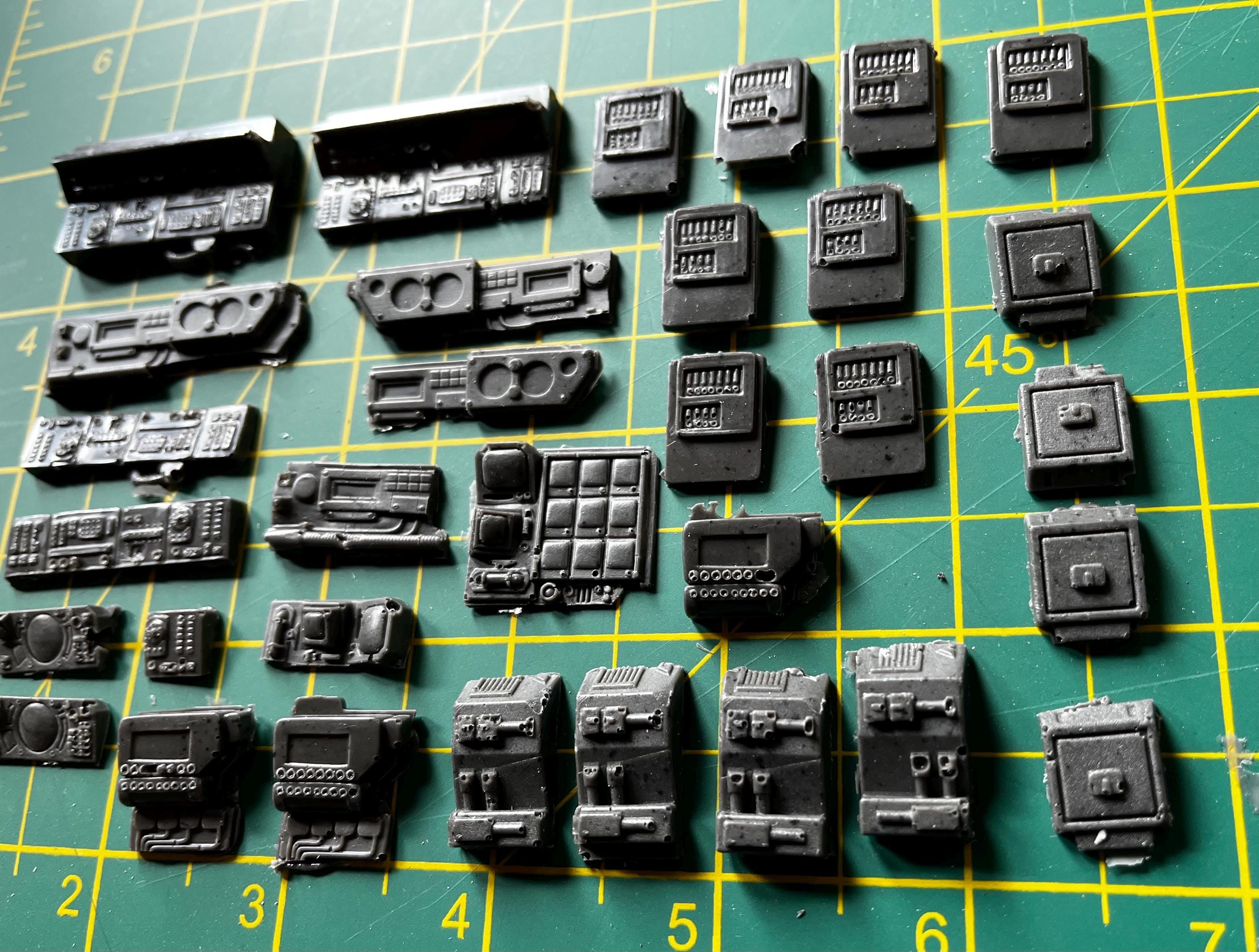 Resin Sci-fi Greeblies. Machine Technological Components Computer ...