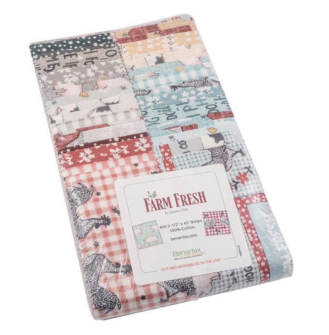 FARM FRESH - Strip-pies - (40) 2 1/2" X 42" Strips - Jelly Roll Cotton ...