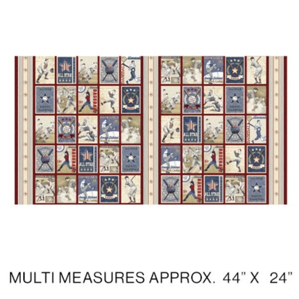Baseball Quilt Panel - Etsy
