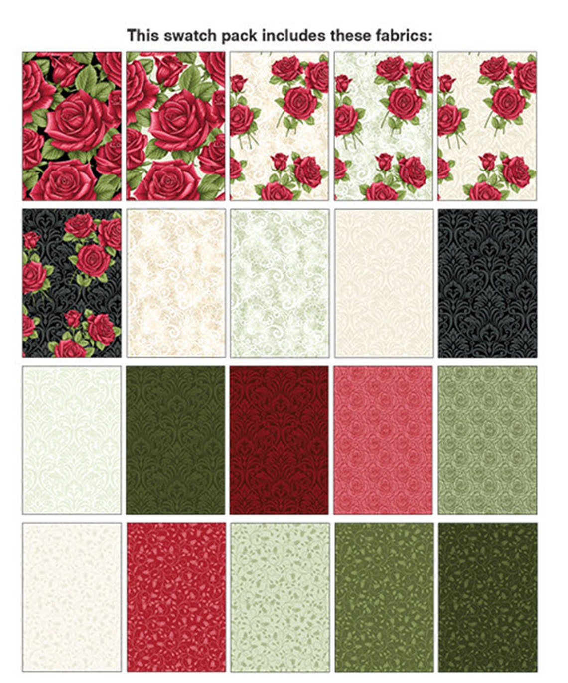 A FESTIVAL of ROSES - Layer Cake - (42) 10" X 10" Squares - Cotton ...