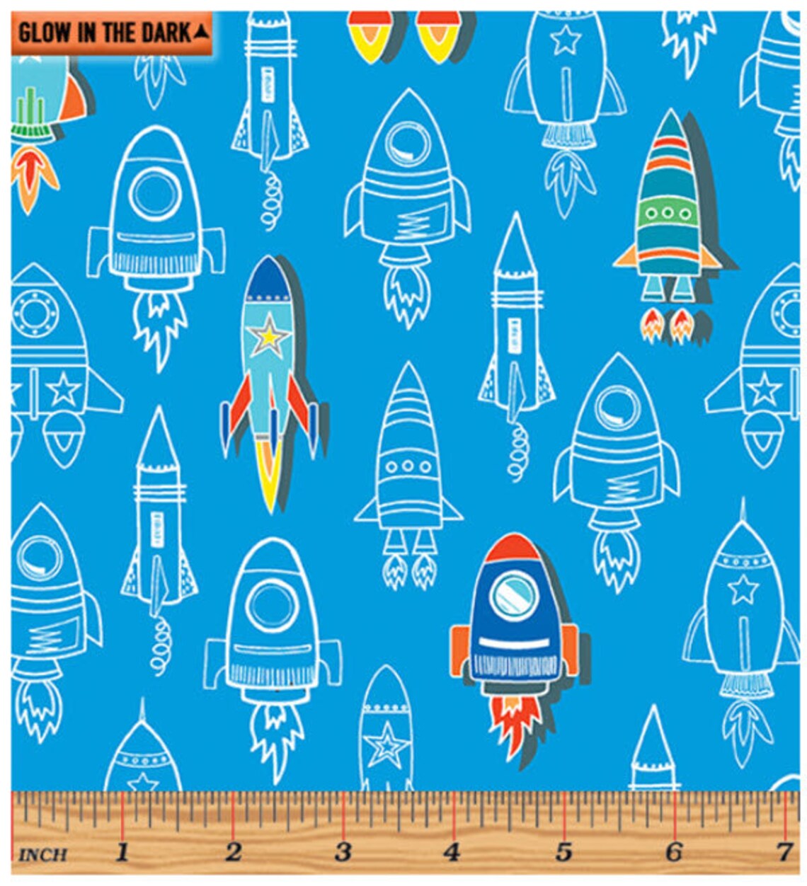 ALL SYSTEMS GLOW Rocket Launch in Turquoise Glow in the - Etsy