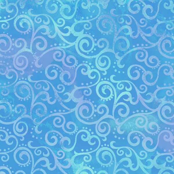 Blue Swirl Fabric - Etsy