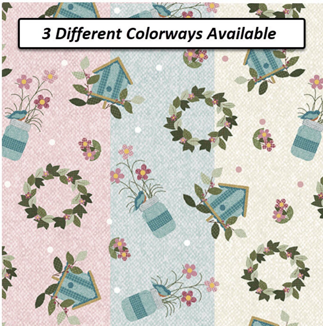 A WOOLY GARDEN Toss in Lt Pink, Ivory, Powder Blue - Easter Cotton ...