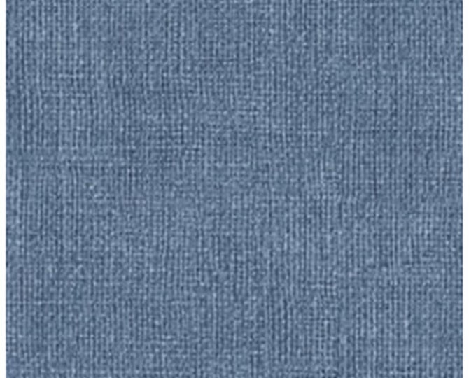 BURLAP (basic) - Marine Blue - Texture Near Solid Blender Basics Cotton ...