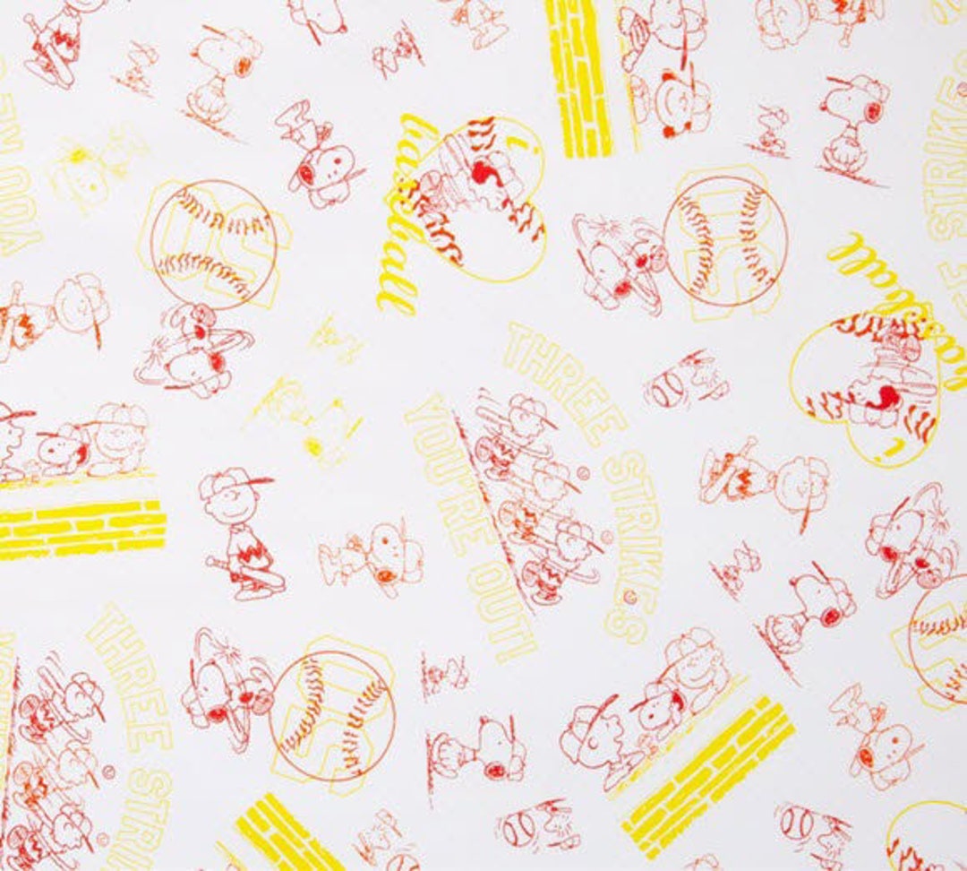 PEANUTS ALL STARS - Character Line Drawing in Red / Yellow - Charlie ...