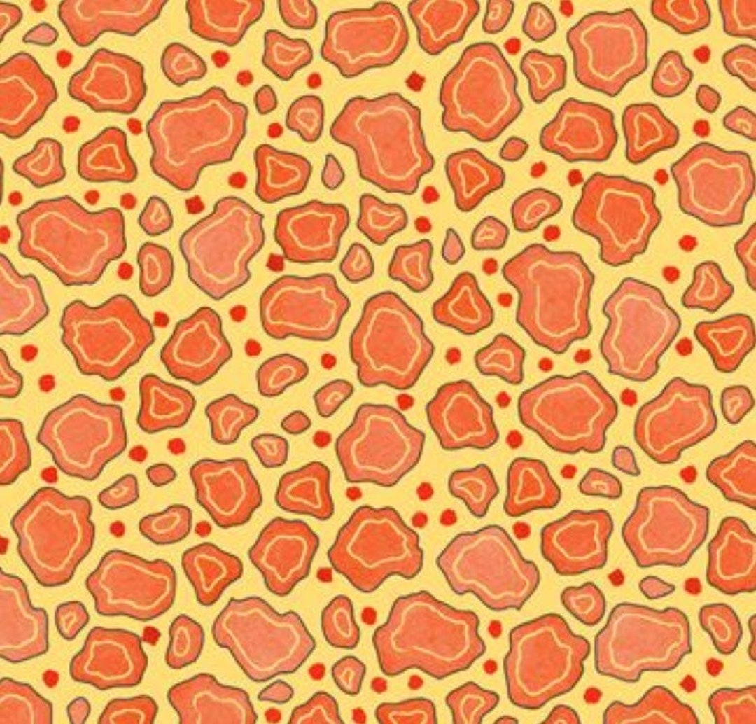 WILD THINGS - Giraffe Print in Yellow - Orange Jungle Cotton Quilt ...