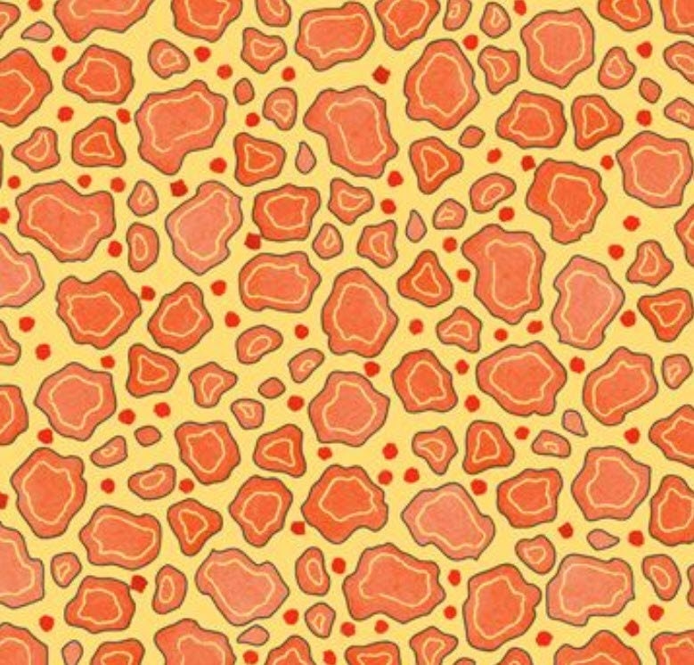 WILD THINGS - Giraffe Print in Yellow - Orange Jungle Cotton Quilt ...