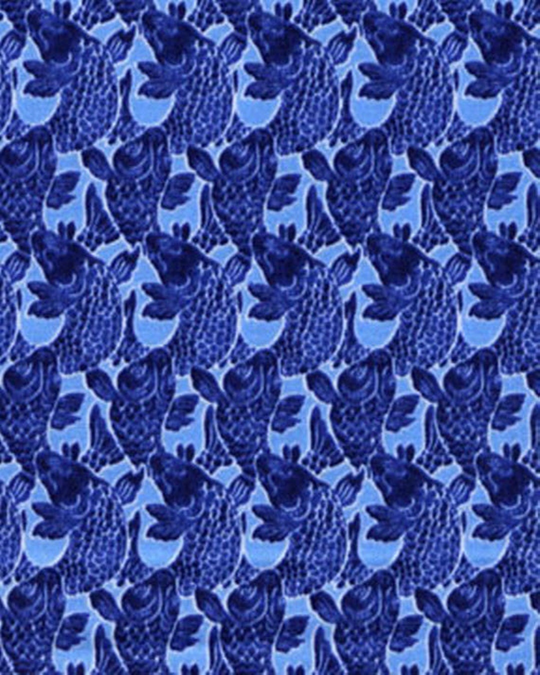 HARMONY - Pisces in Pool Blue - Fish Cotton Quilt Fabric - by Kanvas ...