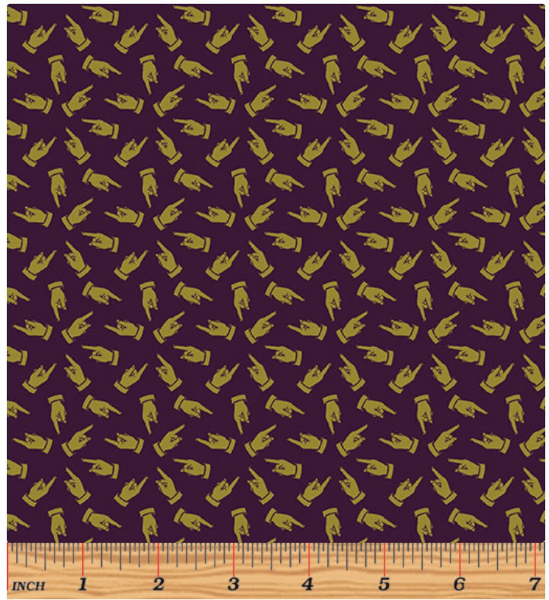 VINTAGE - Manicule in Sepia - Hands in Brown Cotton Quilt Fabric ...