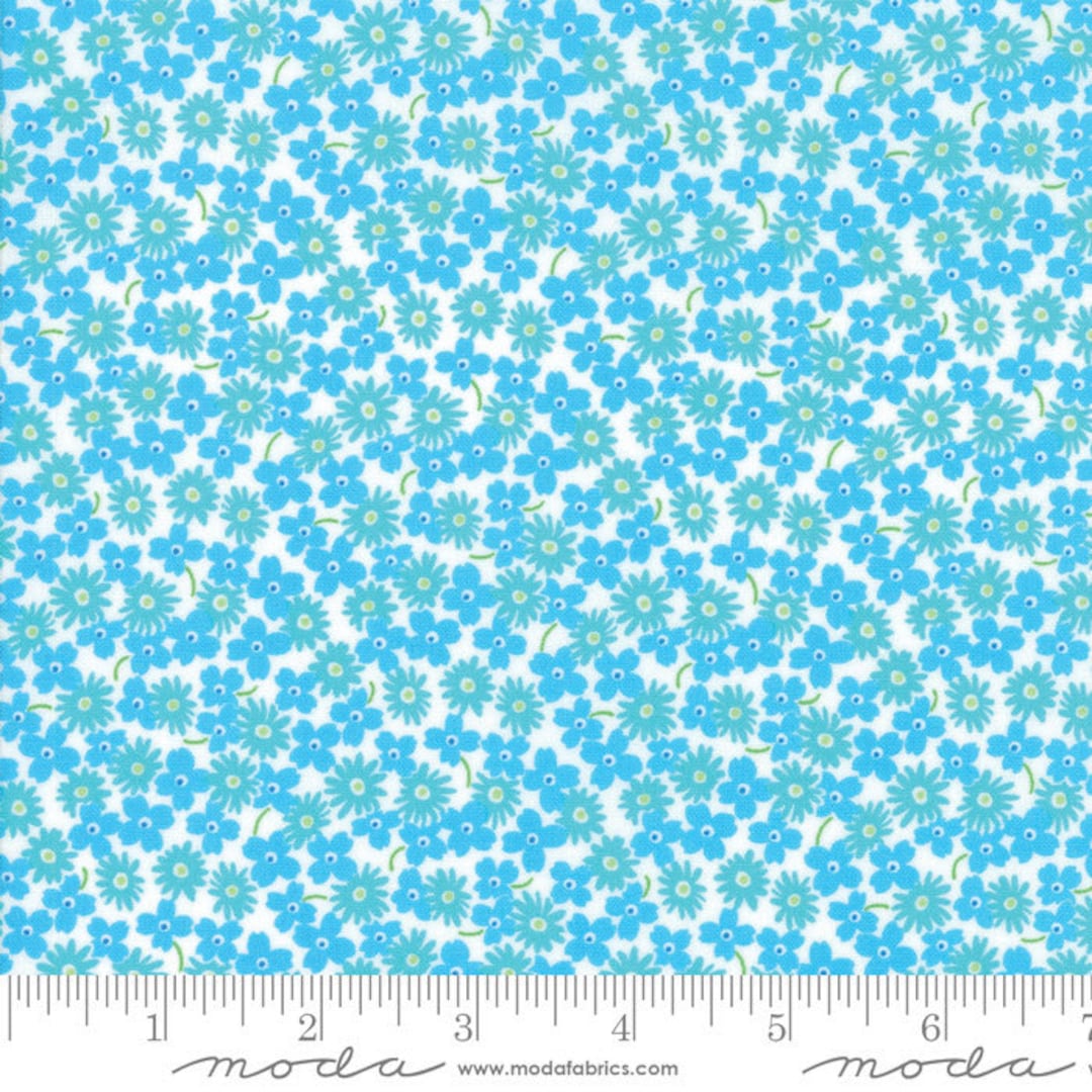 FIDDLE DEE DEE - Fiddle Packed Flowers in Blue - Green Floral Cotton ...