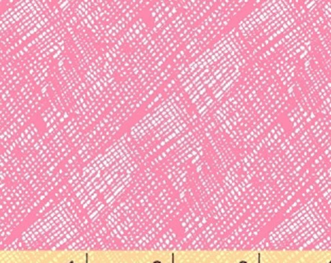1-3/4 Yard REMNANT Hatch Crosshatch in Rouge Pink Cross Hatch Grid ...