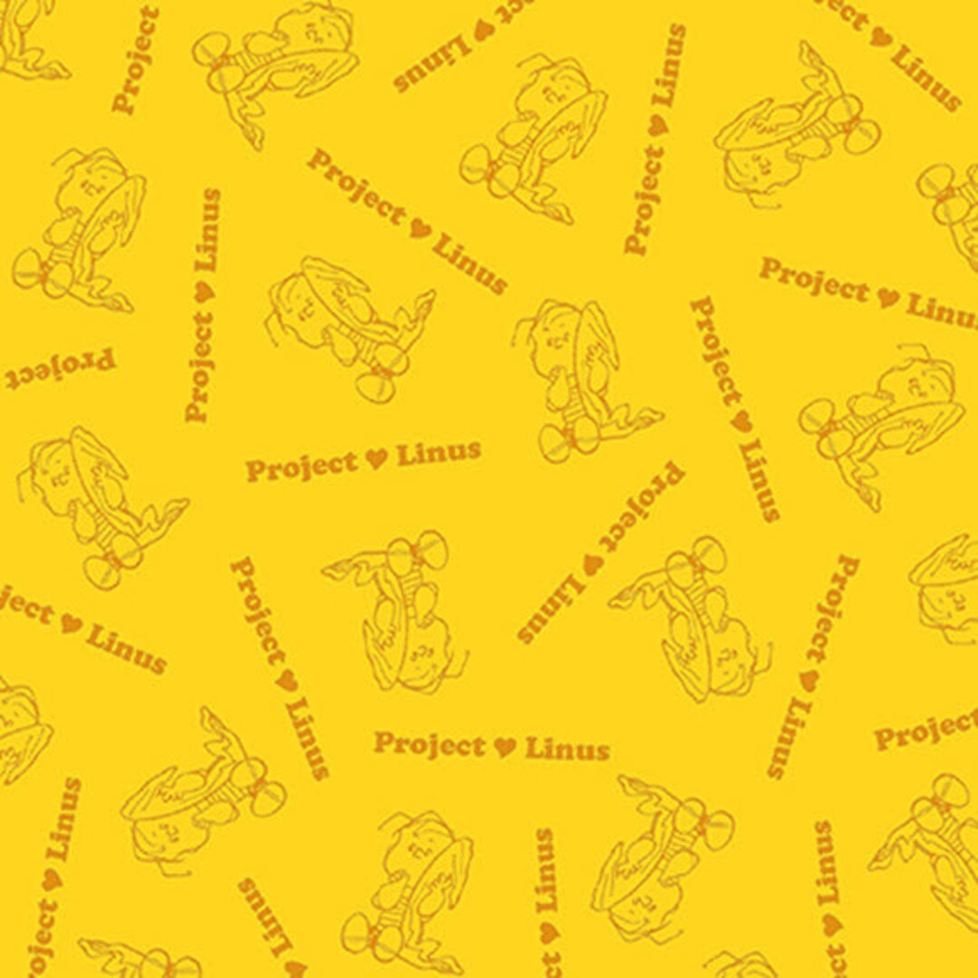 PROJECT LINUS - Blender in Yellow - Peanuts Charlie Brown Cotton Quilt ...