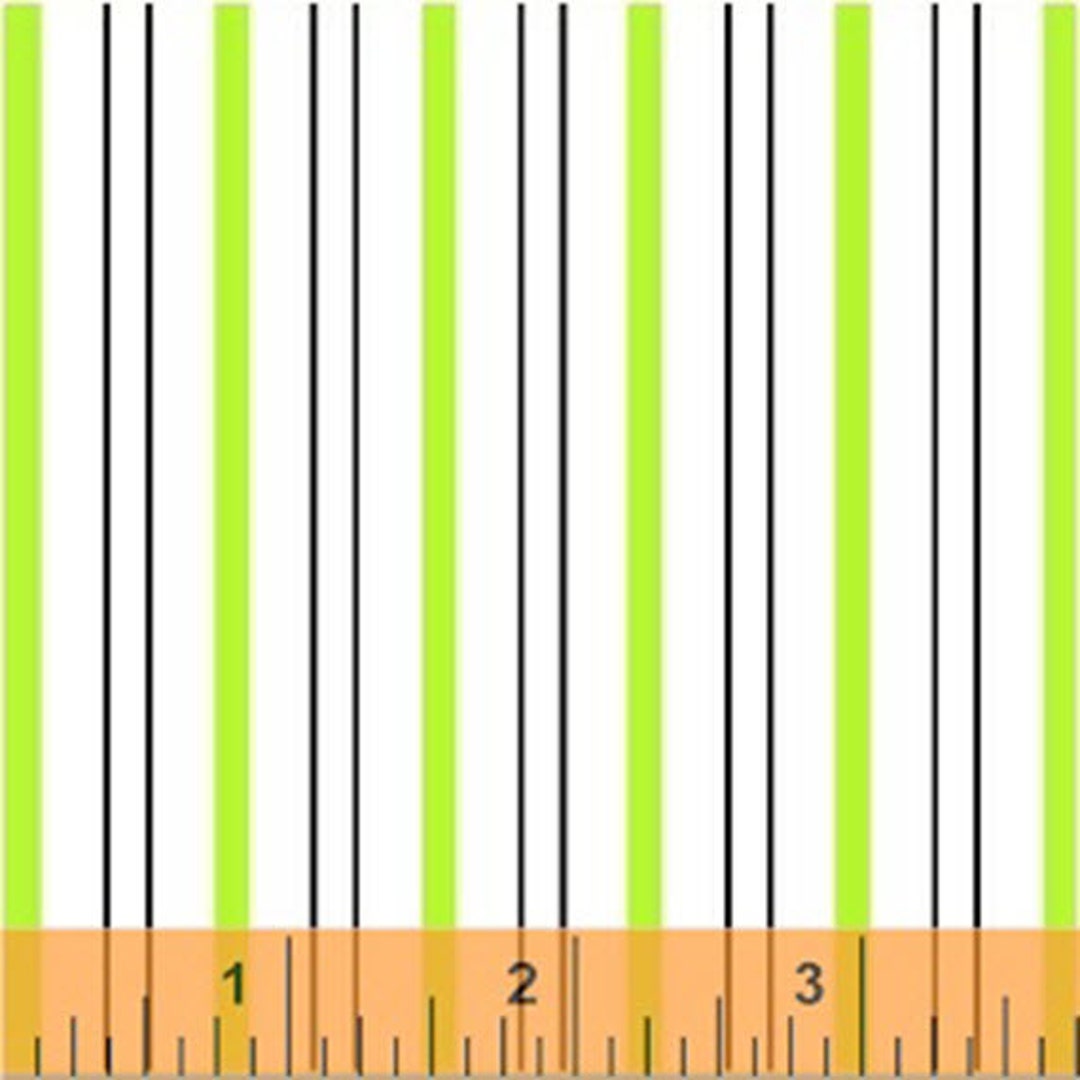 CITRUS - Two Color Stripe in Green - Stripes Geometric Cotton Quilt ...