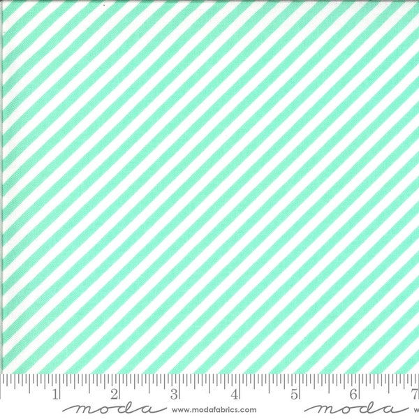 Aqua Striped Fabric - Etsy