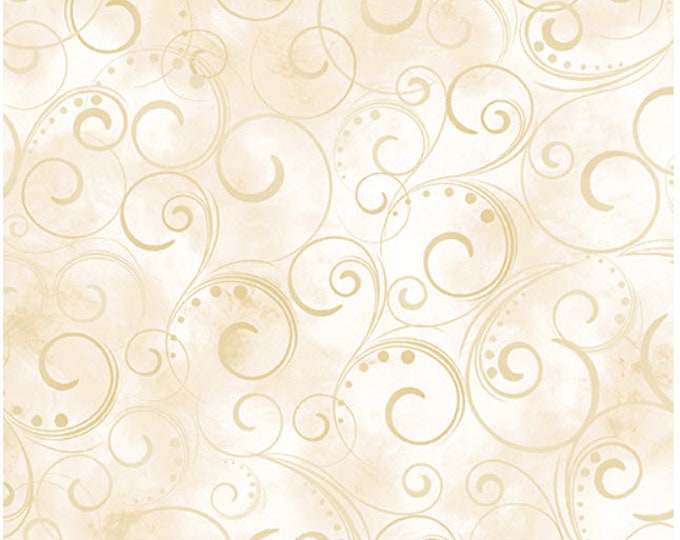 SWIRLING SPLENDOR WIDE 108 Quilt Back Swirls in Cream Cotton Quilt ...