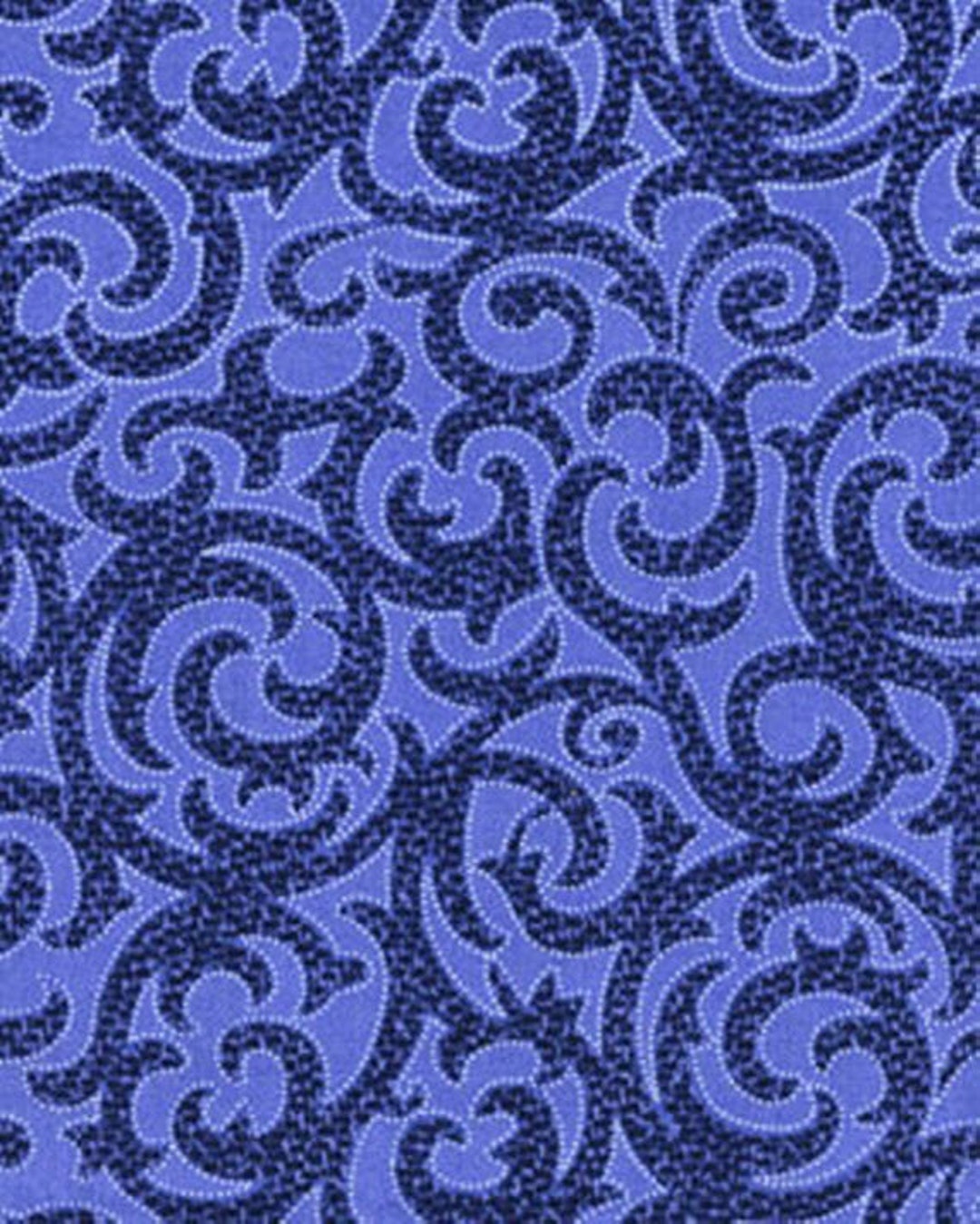 HARMONY - Scroll in Medium Blue - Scrolls Swirl Swirls Cotton Quilt ...