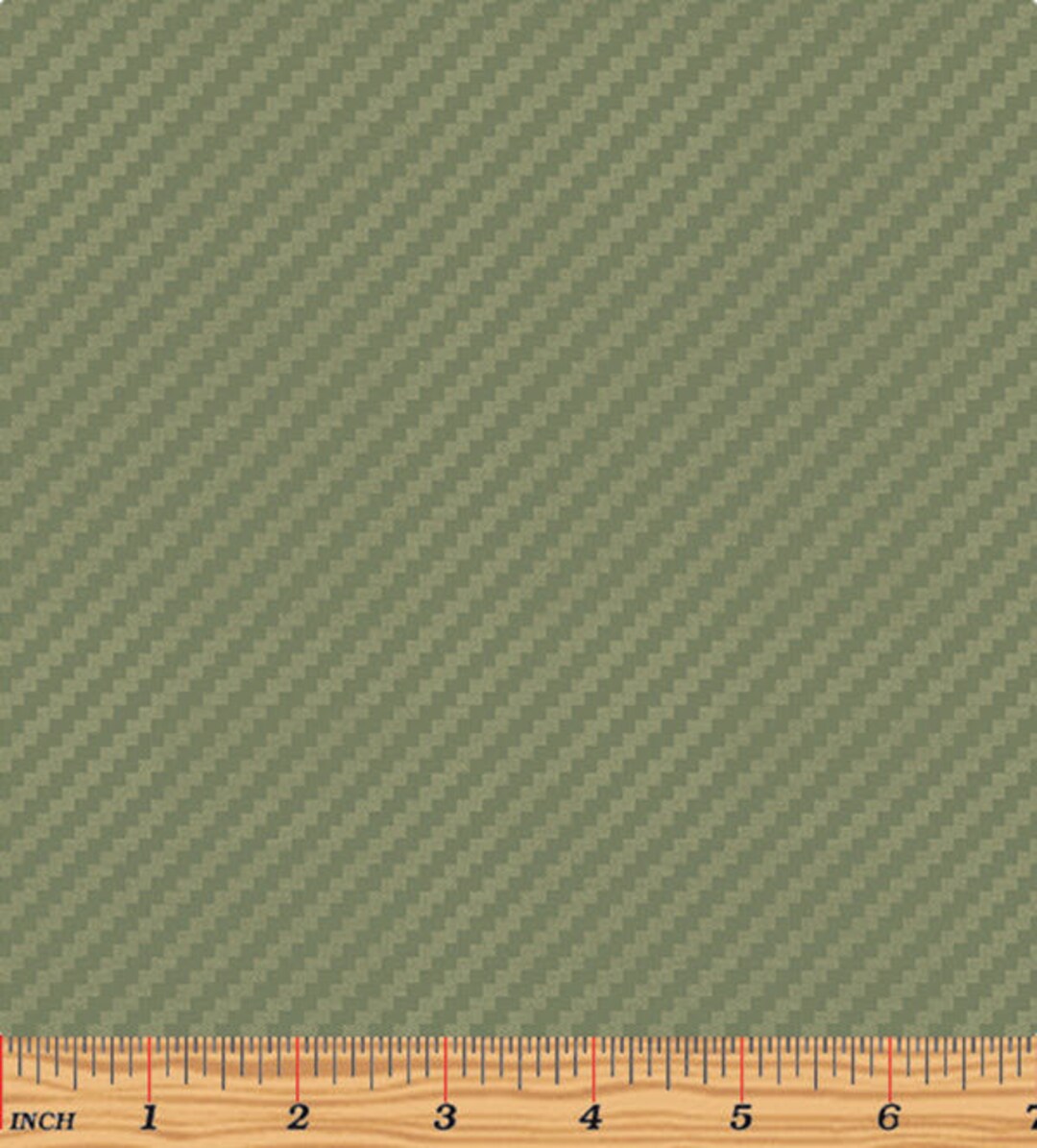 VERY WOOLY WINTER - Shark Skin in Leaf - Green Wool Look Stripe Cotton ...