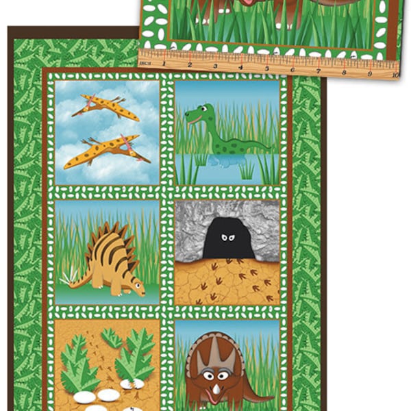 Dinosaur Quilt Panel - Etsy