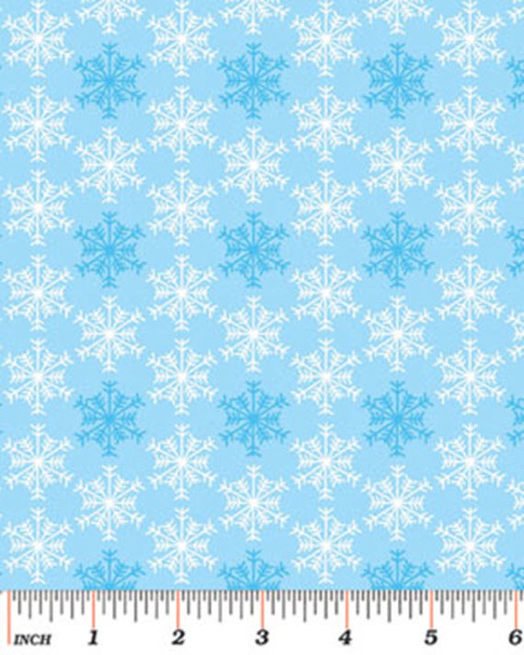 SNOW DAYS - Shadow Snowflake in Sky Blue - Snowflakes Snowflake Cotton ...
