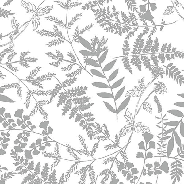 Gray Leaf Fabric - Etsy