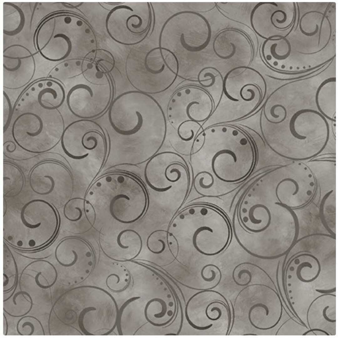 SWIRLING SPLENDOR WIDE - 108" Quilt Back - Swirls in Gray Smoke ...