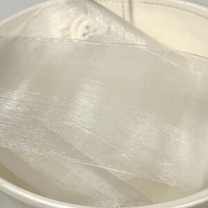 2" Wide Mokuba off White Organdy Ribbon, Translucent Ribbon, Wedding ...