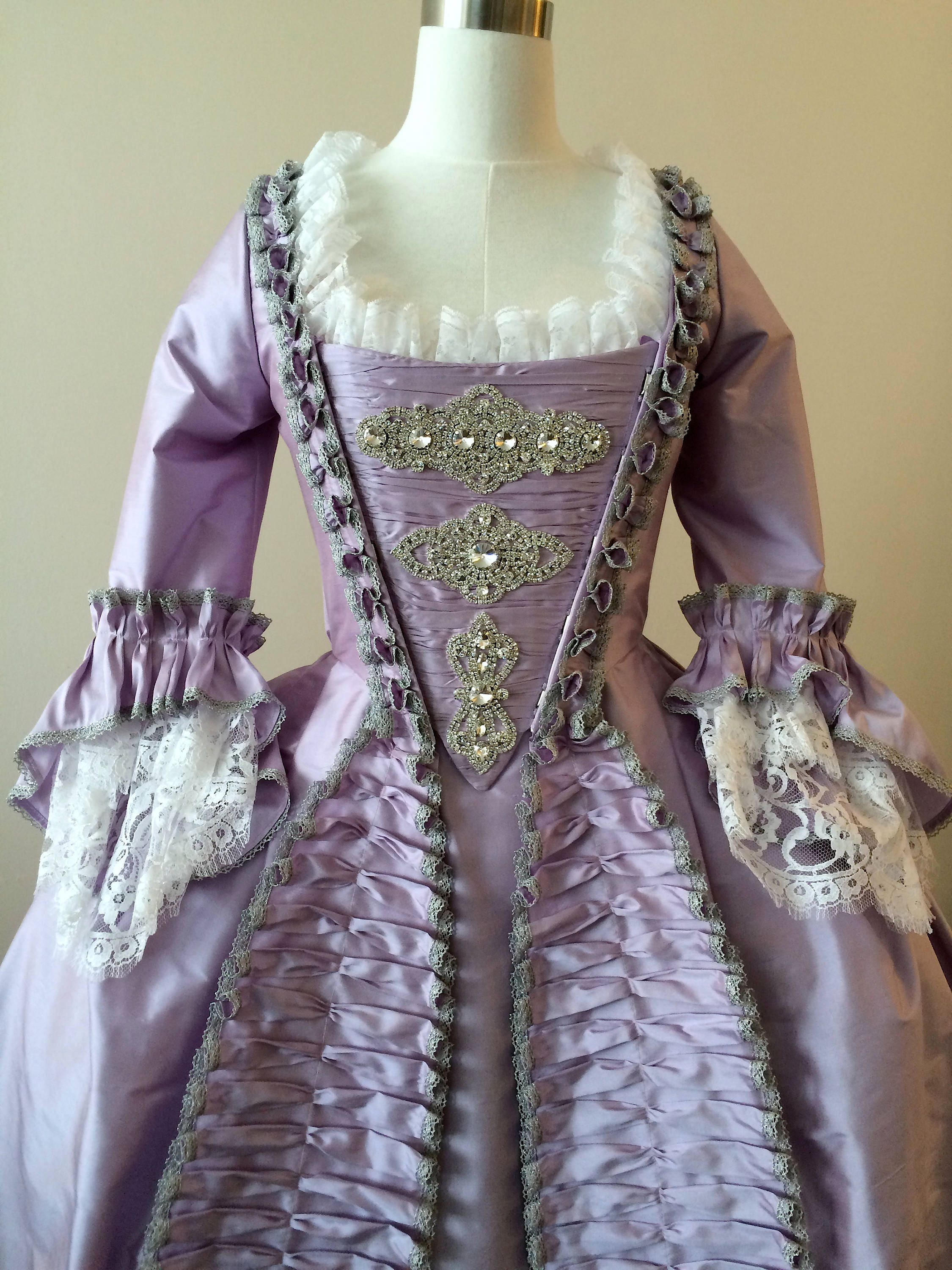 VESTIDO rococó violeta púrpura con aros laterales gratis | Etsy