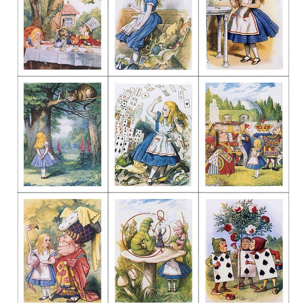Alice in Wonderland Fabric - Etsy